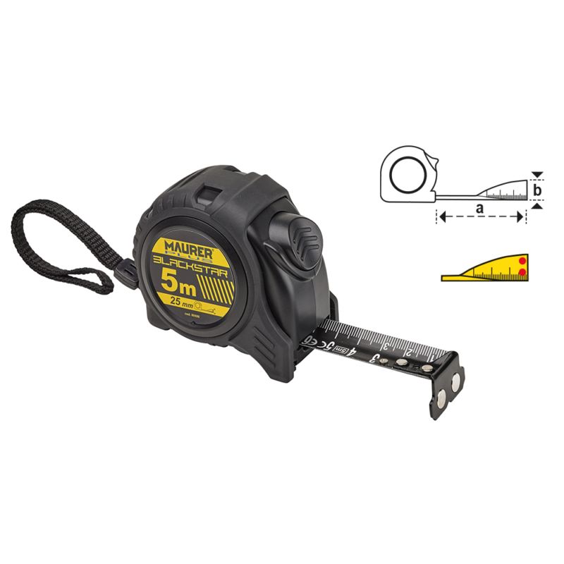 Flessometro 5mt Blackstar Maurer - Edilmax Srl